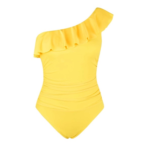 Swim | One Piece Swimsuits One Shoulder Swimwear Asymmetric Ruffle ...